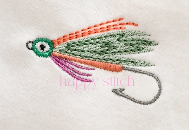 Fly Fishing Lure Mini Embroidery Design 2" and 2.5" - Etsy