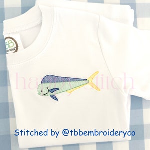 Mahi Mahi Sketch Embroidery Design, Multiple Sizes, Mahi Fish ...