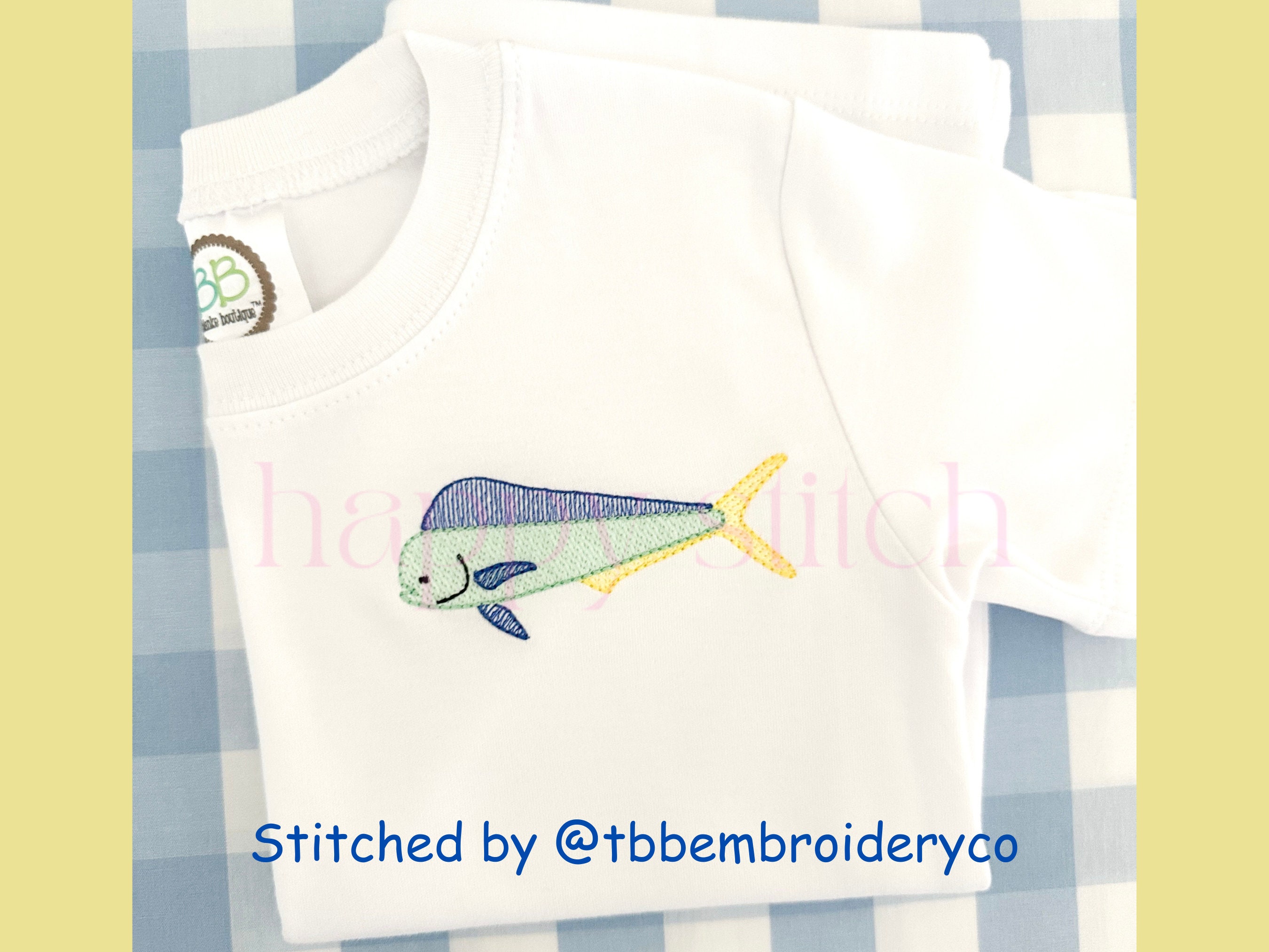 Mahi Mahi Sketch Embroidery Design, Multiple Sizes, Mahi Fish ...