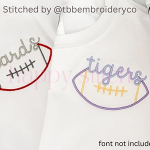 Open Football Satin Outline Embroidery Design, Instant Download - Etsy