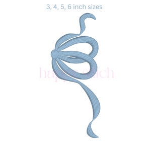 Satin Side Bow Embroidery Design, Instant Download - Etsy