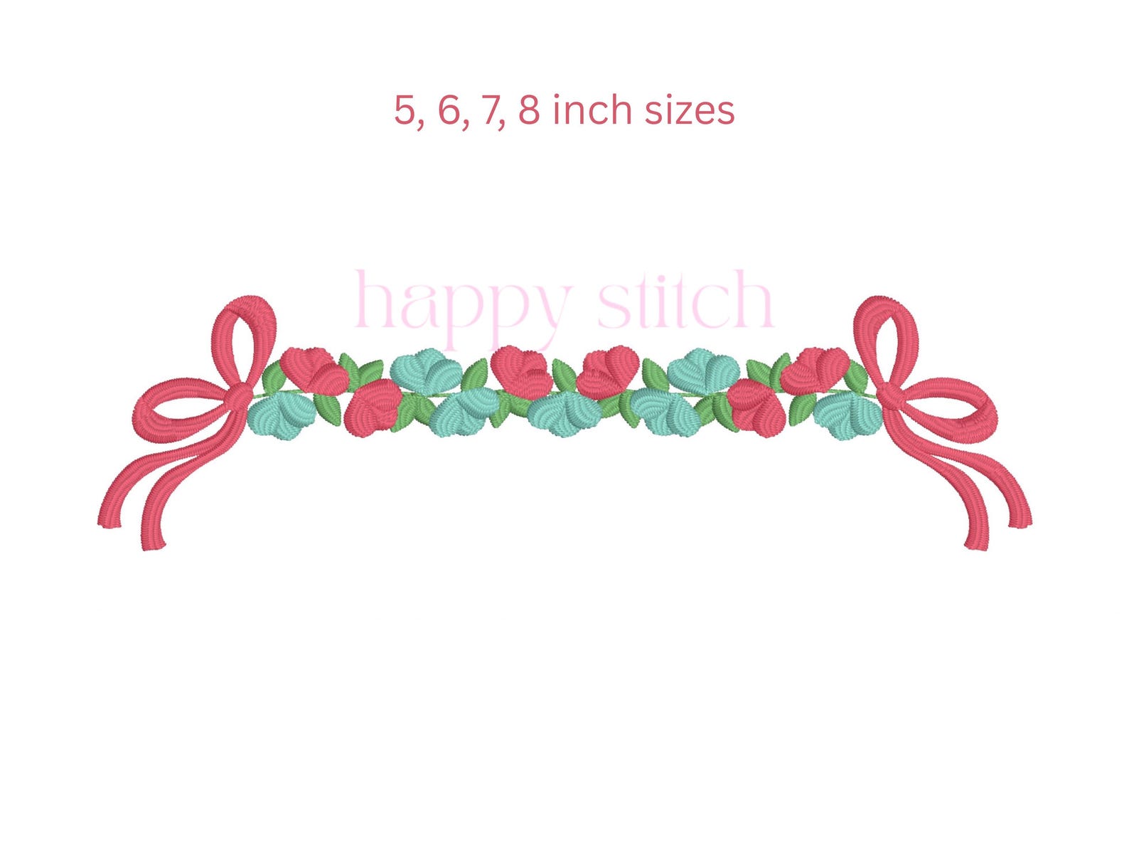 Emma Floral Straight Swag Name Frame Embroidery Design, Floral Frame ...