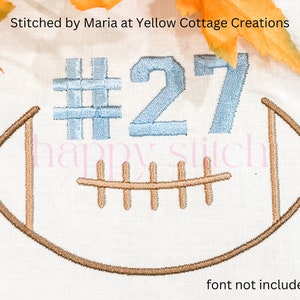 Open Football Satin Outline Embroidery Design, Instant Download - Etsy