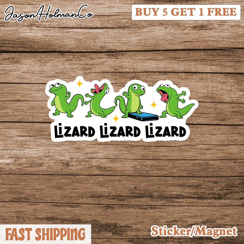 Lizard Meme Sticker Vinyl, Funny Meme Tiktok Laptop Sticker, Gift for ...