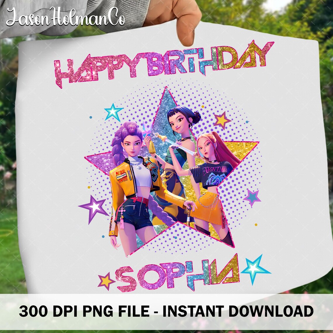 Custom Name Kpop Huntrix Birthday Girl PNG, It's My Huntrix Birthday ...