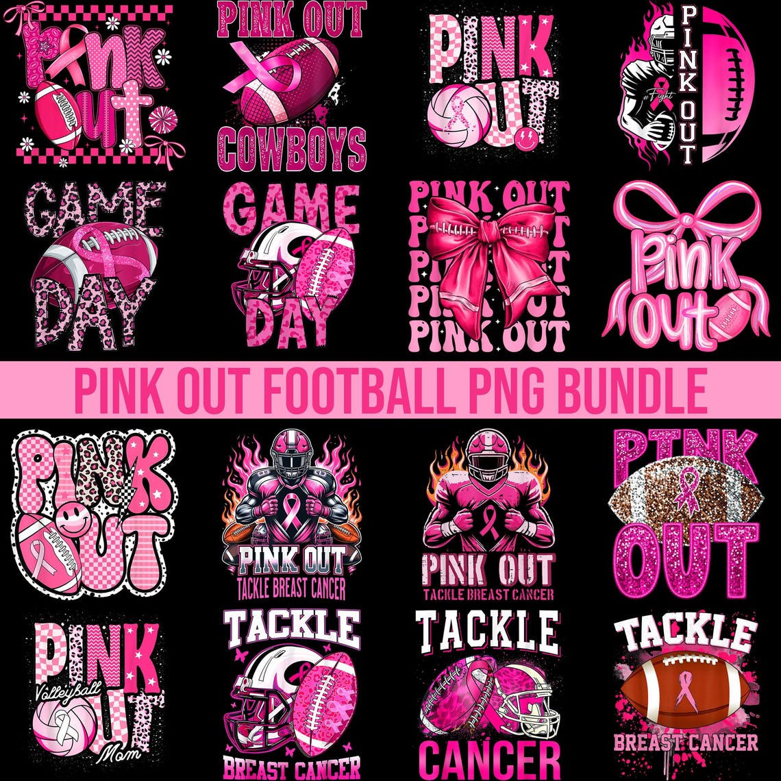 16+ Pink Out Football Png, Pink Out Doodles PNG, Breast Cancer Png ...
