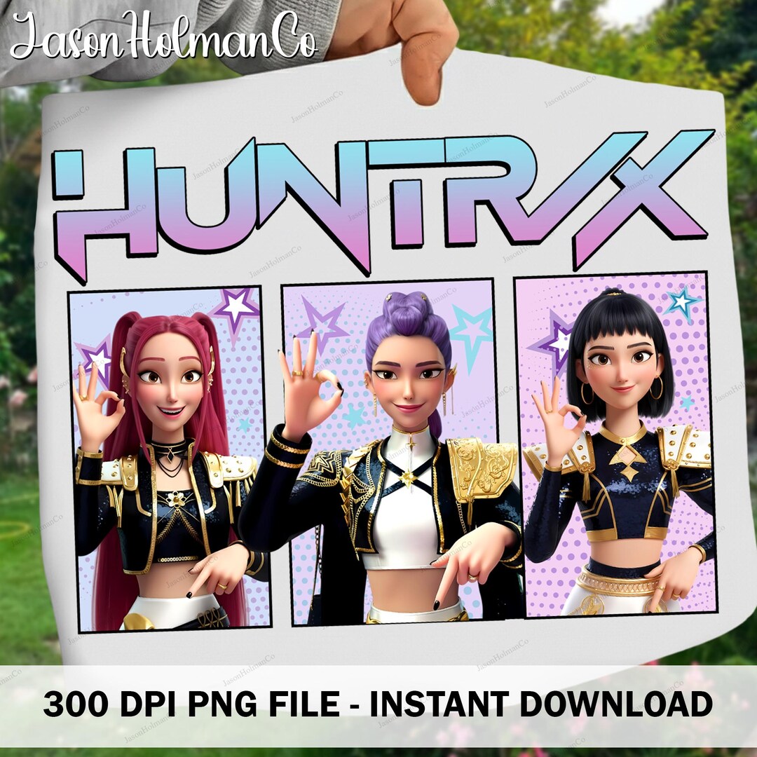 Huntrix Six Seven 6 7 Png, Kpop Hunters PNG, Saja Girls Png, Huntrix ...