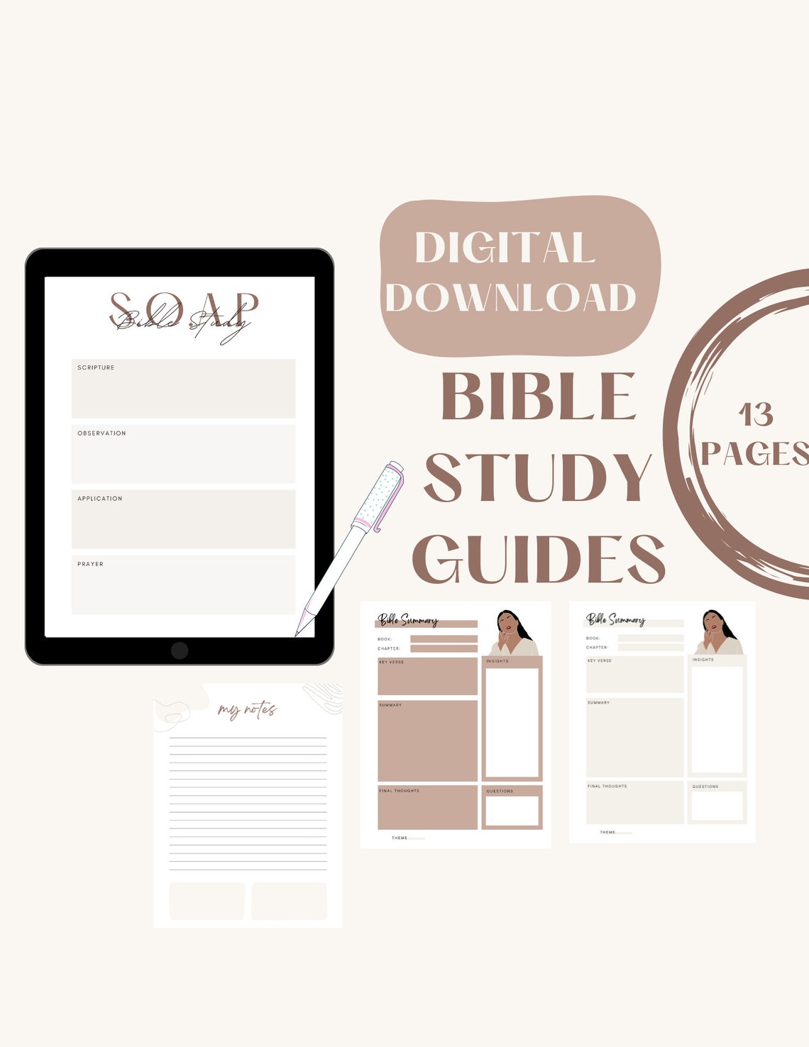 Beginner's Bible Study Guide: SOAP Method and Printable Devotional ...