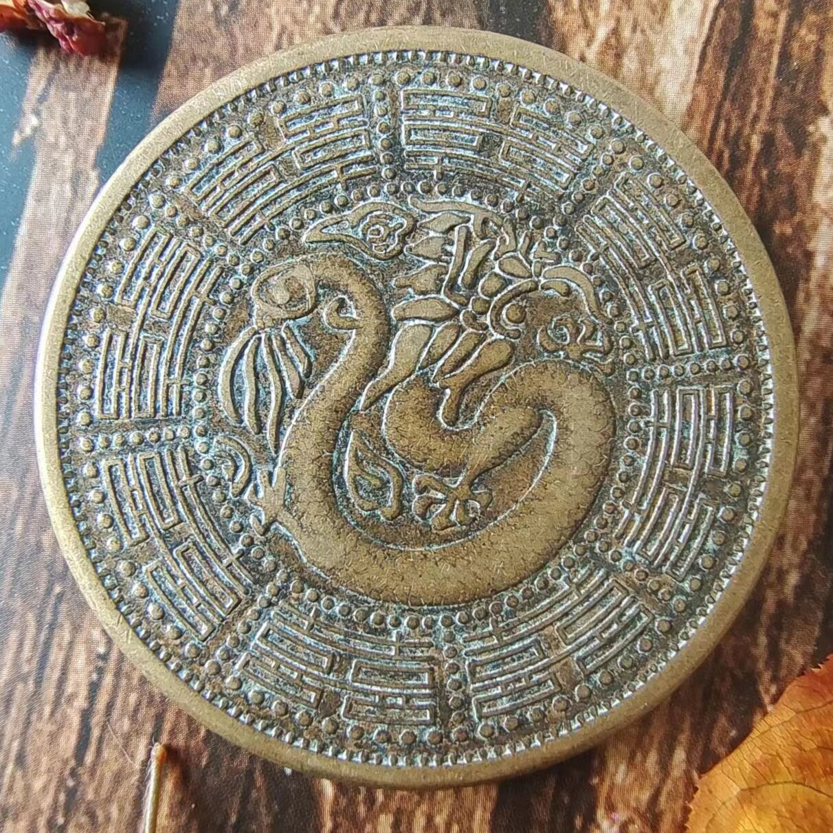 Ancient Coins Vintage Longevity Dragon Copper Coin Antique - Etsy