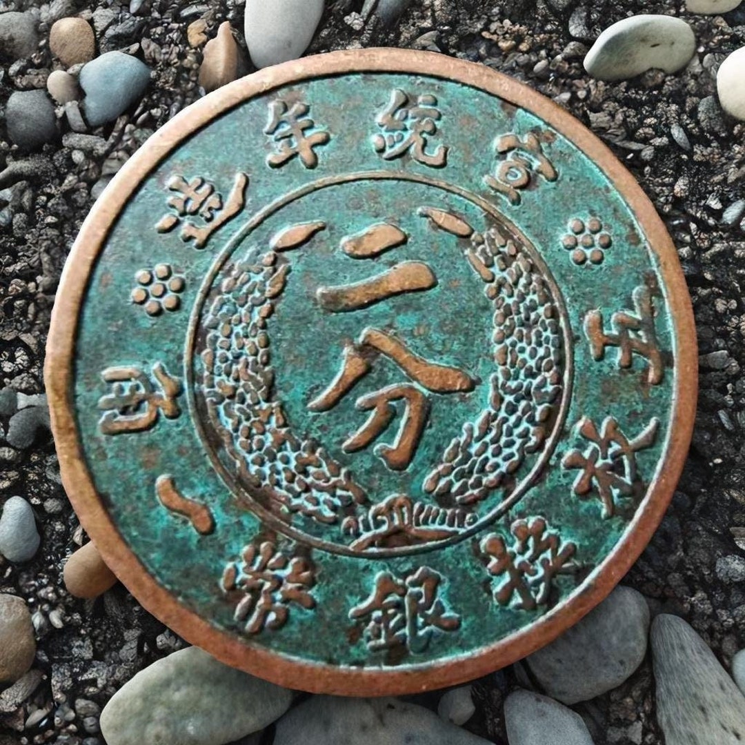 Chinese Qing Dynasty Xuantong Year Ancient Copper Coins and Ancient ...