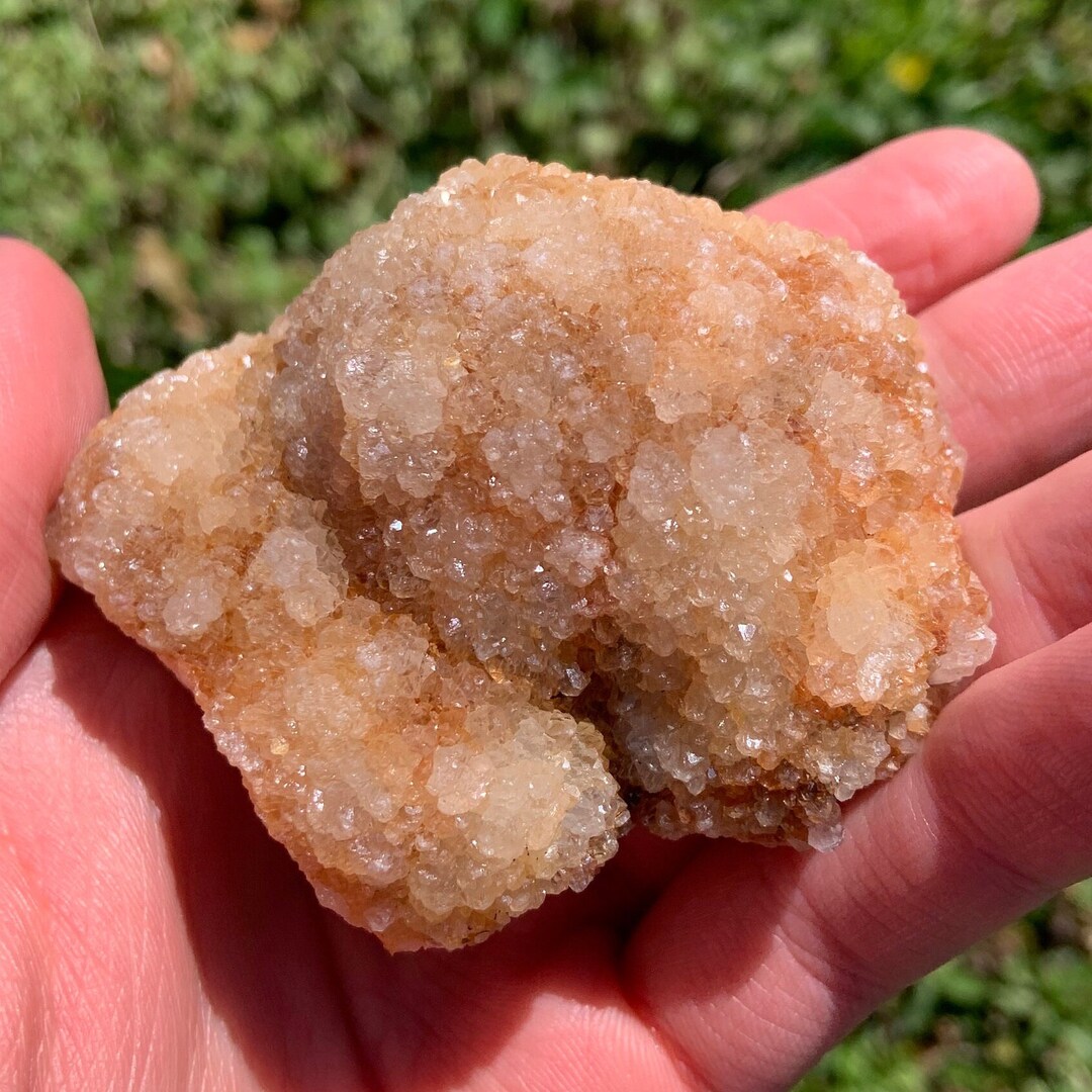 Hematite Orange Druzy Quartz Crystal Cluster - Missouri Lace Agate - Etsy