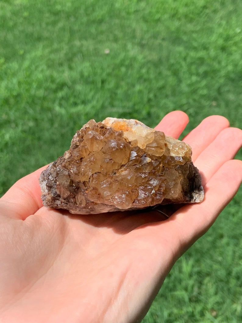 Root Beer Druzy Quartz on Lace Agate Missouri Root Beer - Etsy