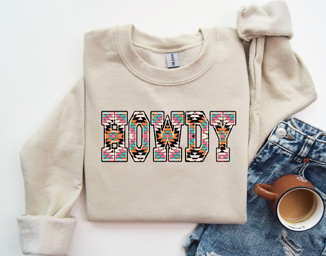 Howdy Sweatshirt, Western Hoodie, Southern Shirt, Boho Shirt, Cowgirl ...