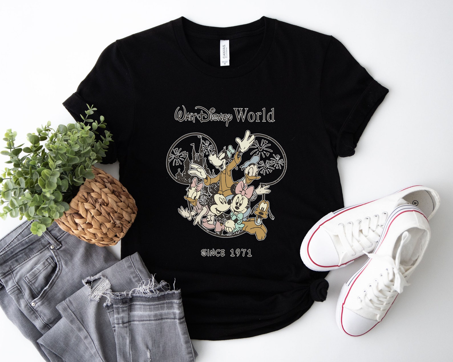 Retro Vintage Walt Disney World Est 1971 Shirt,mickey and Friend Shirt,disneyworld Est 1971 ...