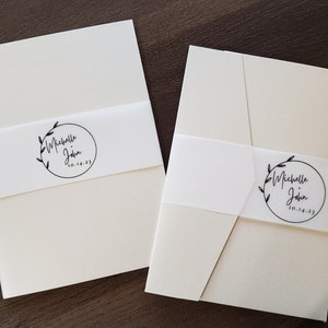 Personalized Vellum Belly Band, Elegant Wedding Invitation Vellum Belly ...