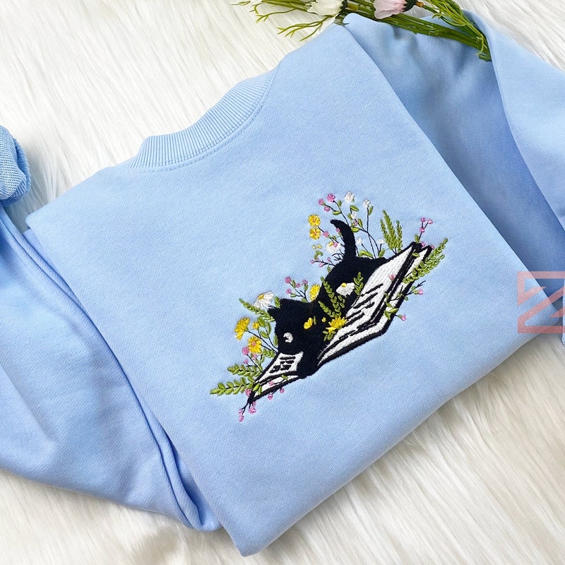 Cat & Book Shirt - Etsy UK