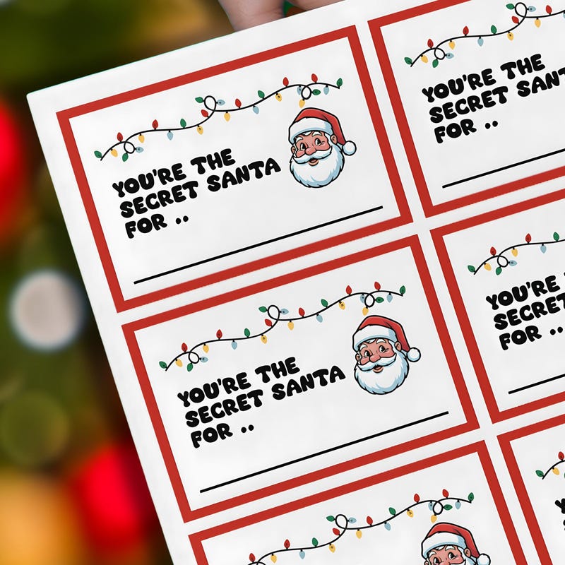 Secret Santa Name Boxes - Etsy