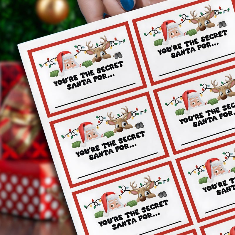 Secret Santa Tags - Etsy