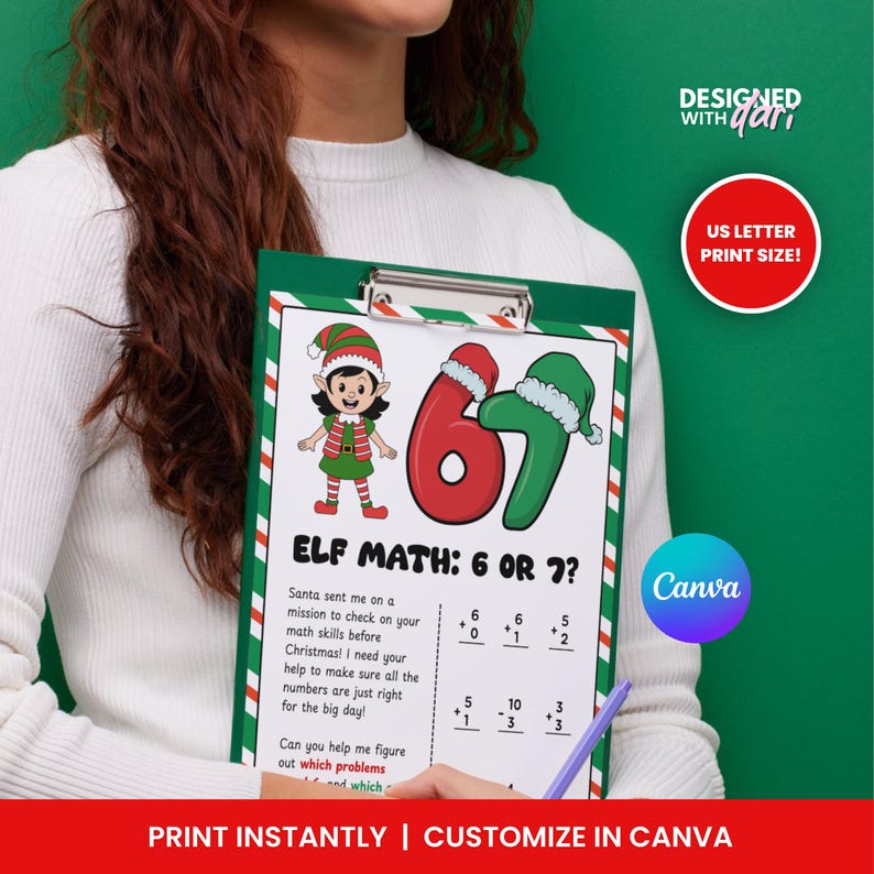 67 Elf Themed Math Worksheet, Elf Arrival Worksheet, Educational ...
