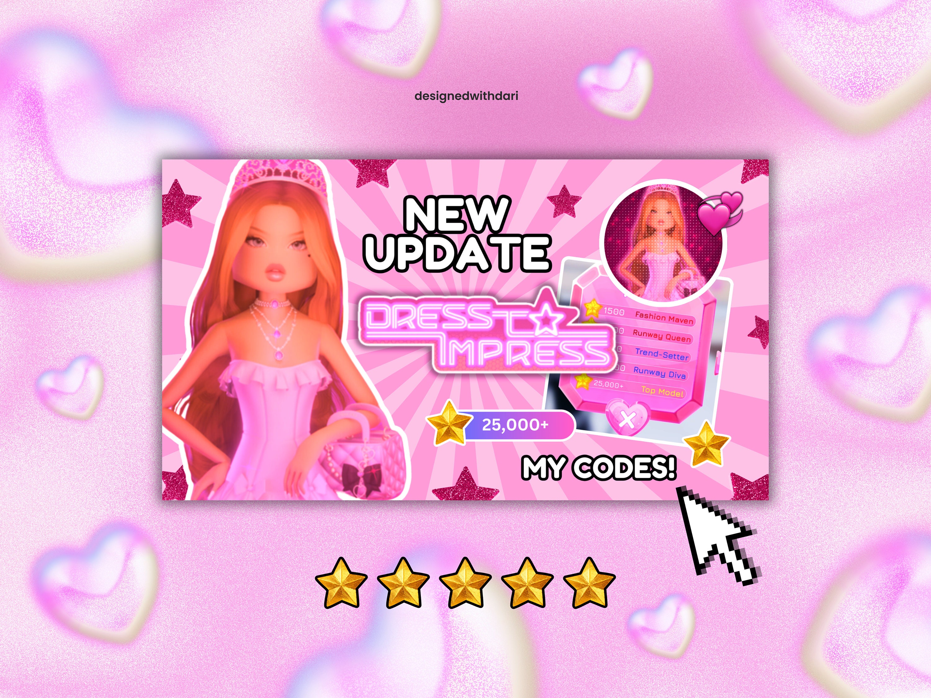 10 Youtube Thumbnail Templates for Dress to Impress, Roblox Youtube ...