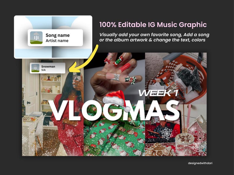 Editable Christmas Youtube Thumbnail Templates: Canva Branding Kit for ...