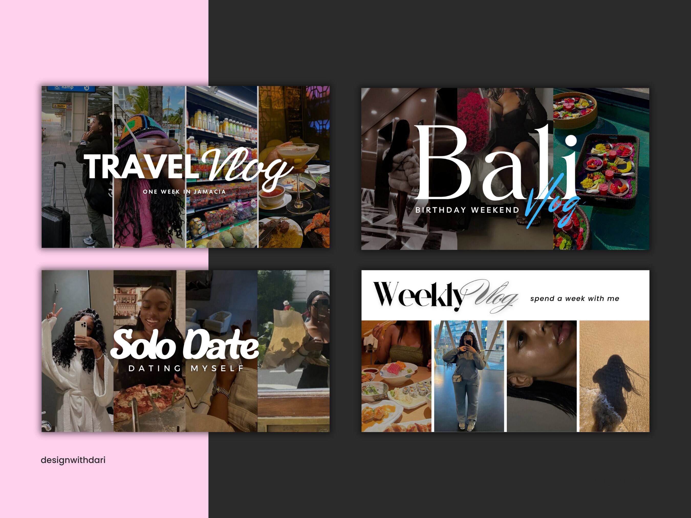 20 Youtube Thumbnails for Vloggers | Lifestyle, Fashion, Beauty Kit ...