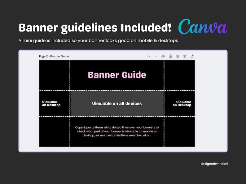 DIY Youtube Banner Kit: Editable Canva Templates (digital Download ...