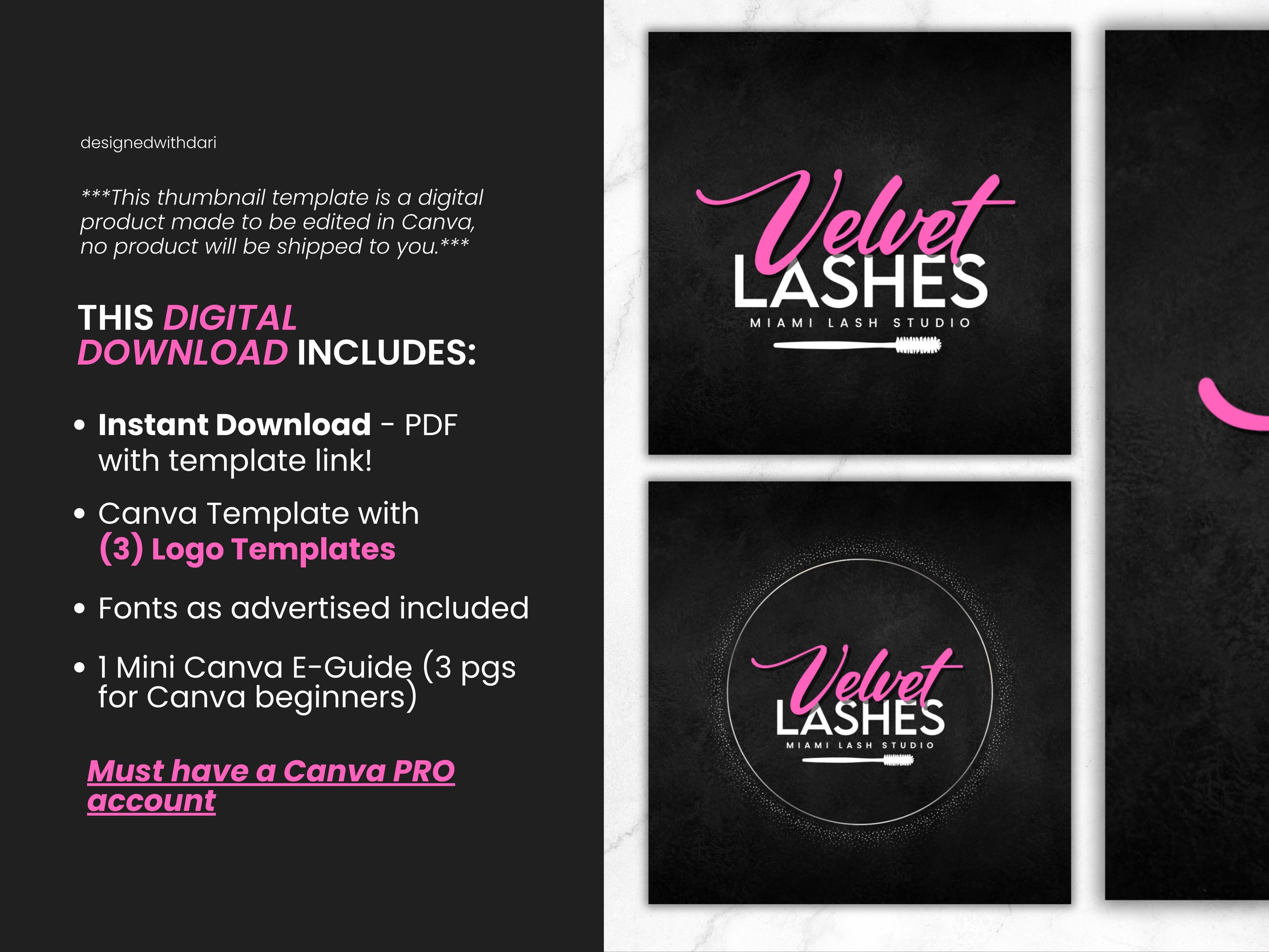 Pink Luxury Beauty Logo, Lash Tech Logo, Eyelash Logo, Lash Artist Logo ...
