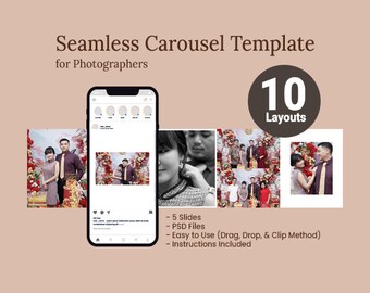 Instagram Carousel Template for Photographers and Influencers, Slide ...