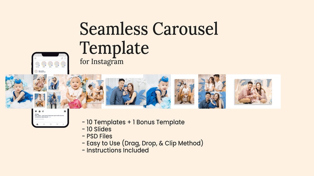 Instagram Carousel Template for Photographers and Influencers, Slide ...
