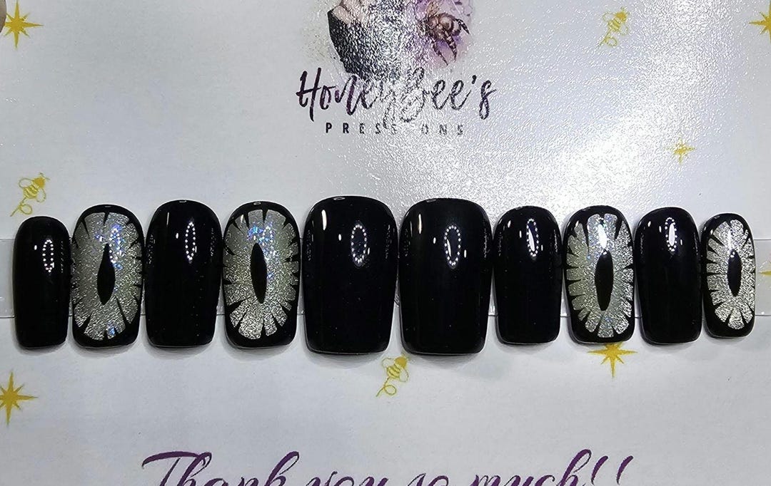 Cat Eyes Set 10 Press on Nails!(made to Order) - Etsy