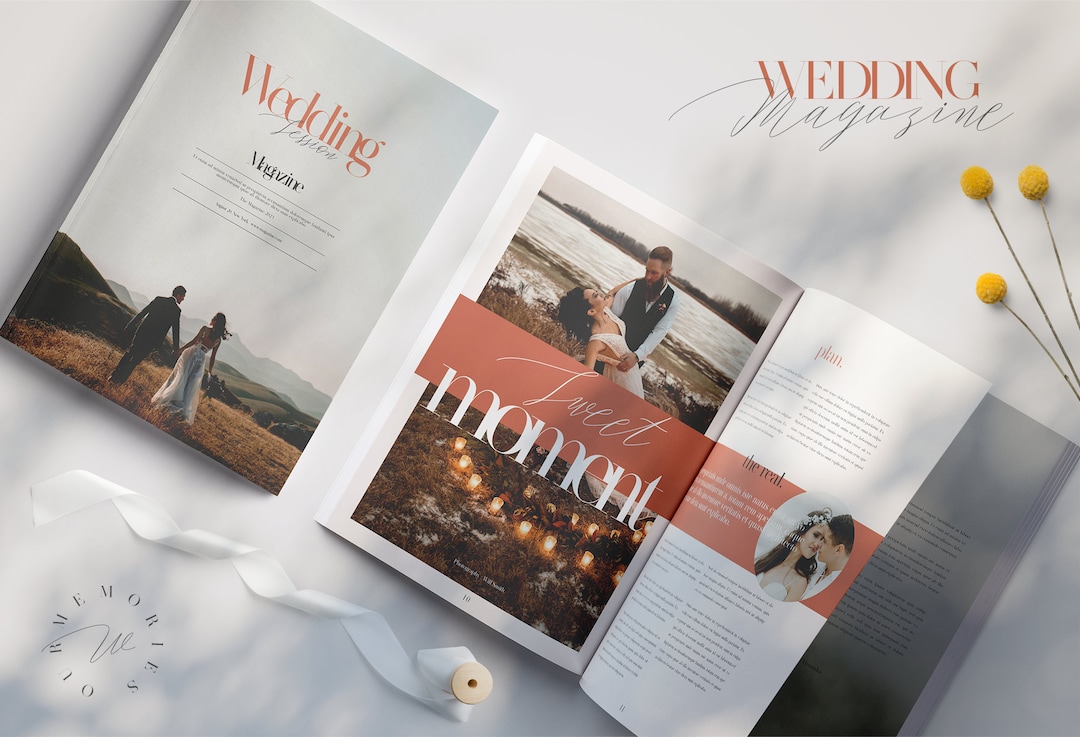 28 Pages Wedding Season Magazine Template, Wedding Program and Timeline ...