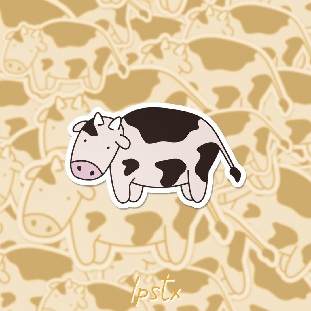 Chunky Cow Vinyl Sticker - Etsy