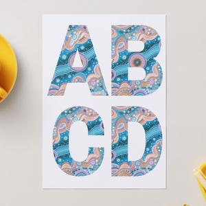 Aboriginal Art Bulletin Board Letters Template for Classroom With ...