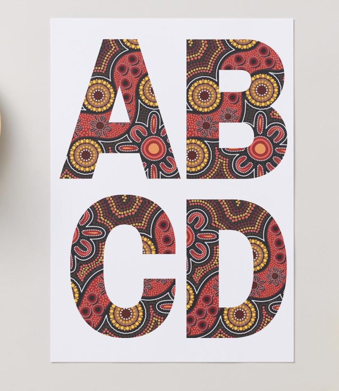 Aboriginal Art Bulletin Board Letters Template for Classroom With ...