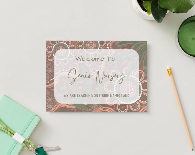 Aboriginal Art Editable Welcome Sign - Etsy