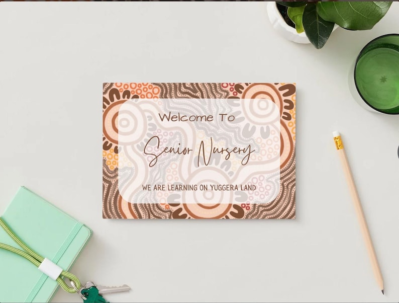Aboriginal Art Editable Welcome Sign - Etsy