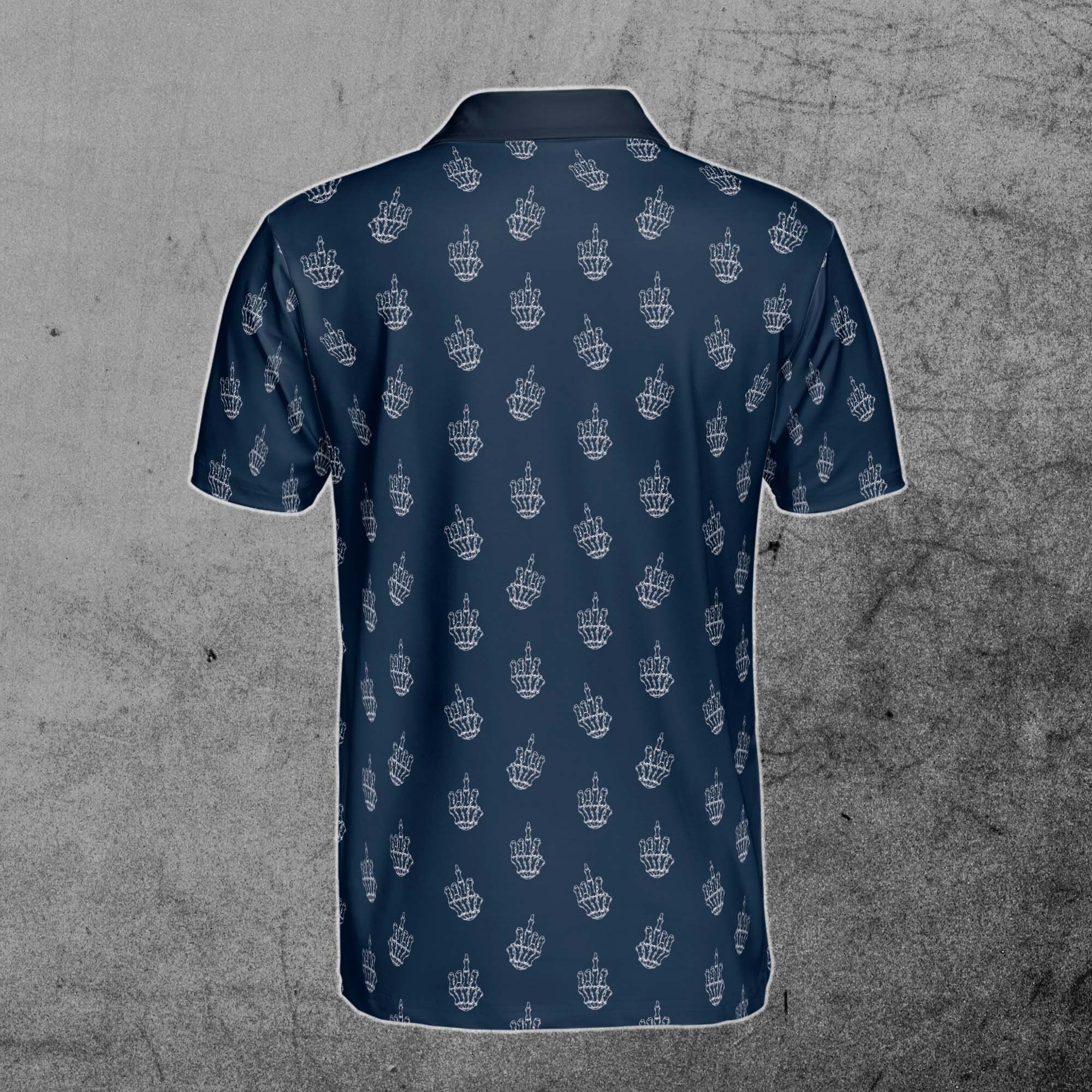 Funny White Middle Finger Skeleton Golf Men's Polo Shirt - Etsy