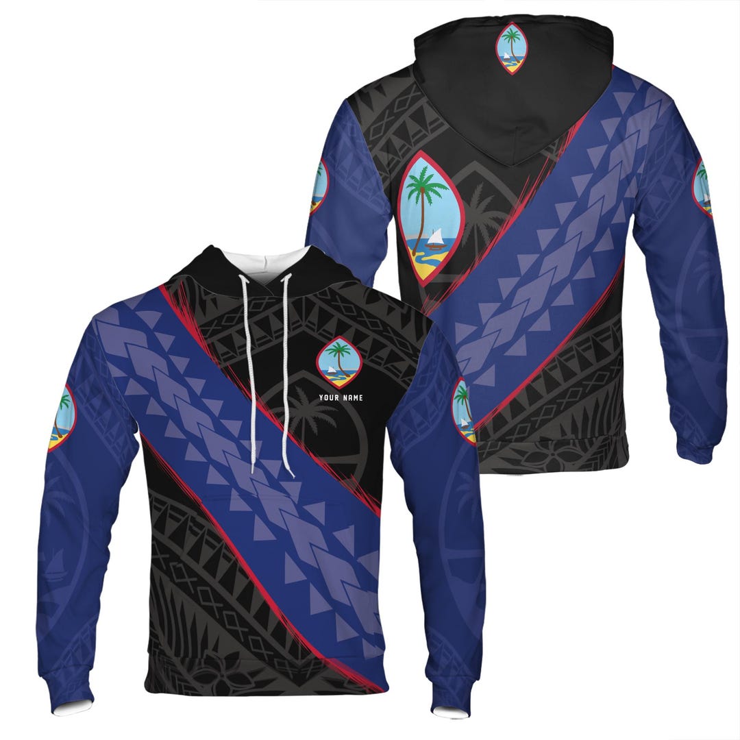Custom Name Guam Flag Tribal Tattoo Patterns Hoodie S-5XL - Etsy