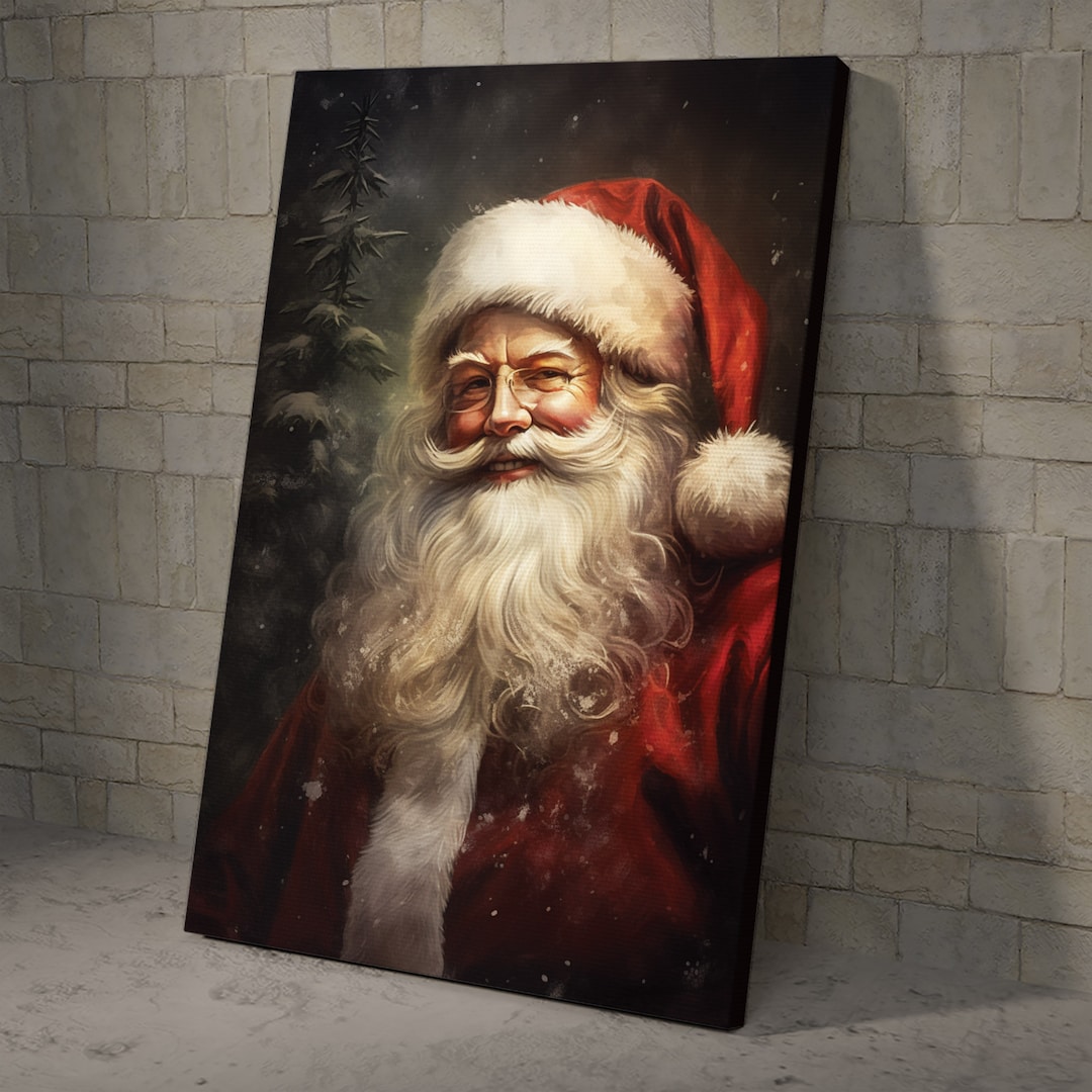 Santa Claus Father, Christmas Wall Art Poster and Canvas - Etsy Canada