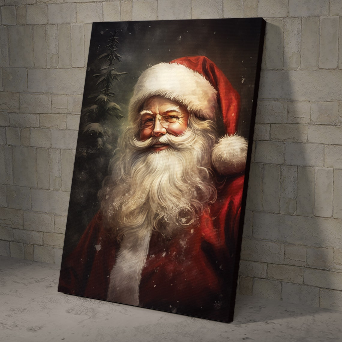 Santa Claus Father Christmas Wall Art Poster and Canvas - Etsy Canada