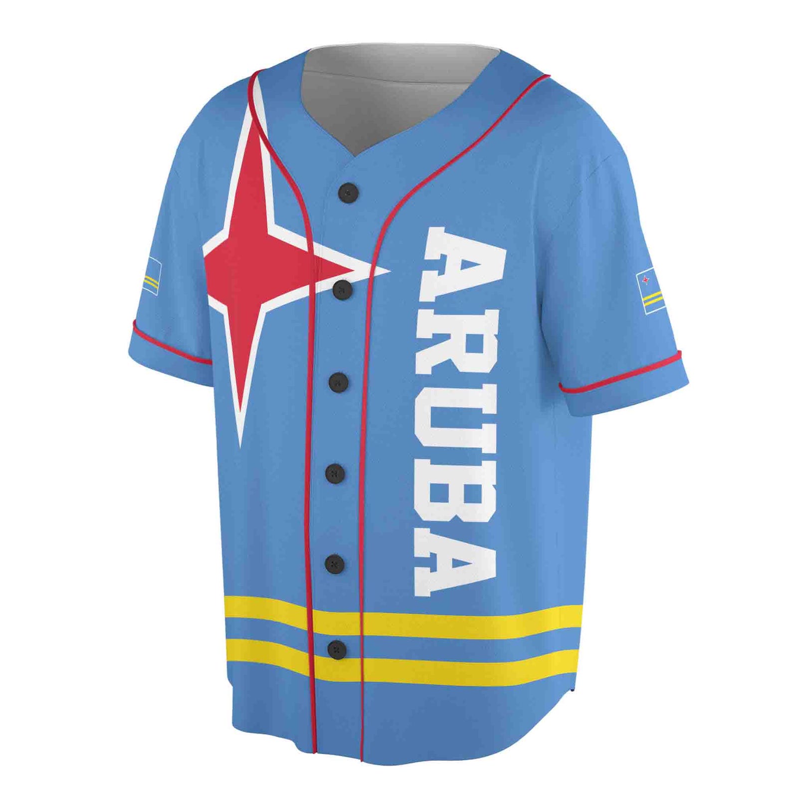 Personalized Name Number Aruba Flag Coat of Arms Patriotic Baseball ...