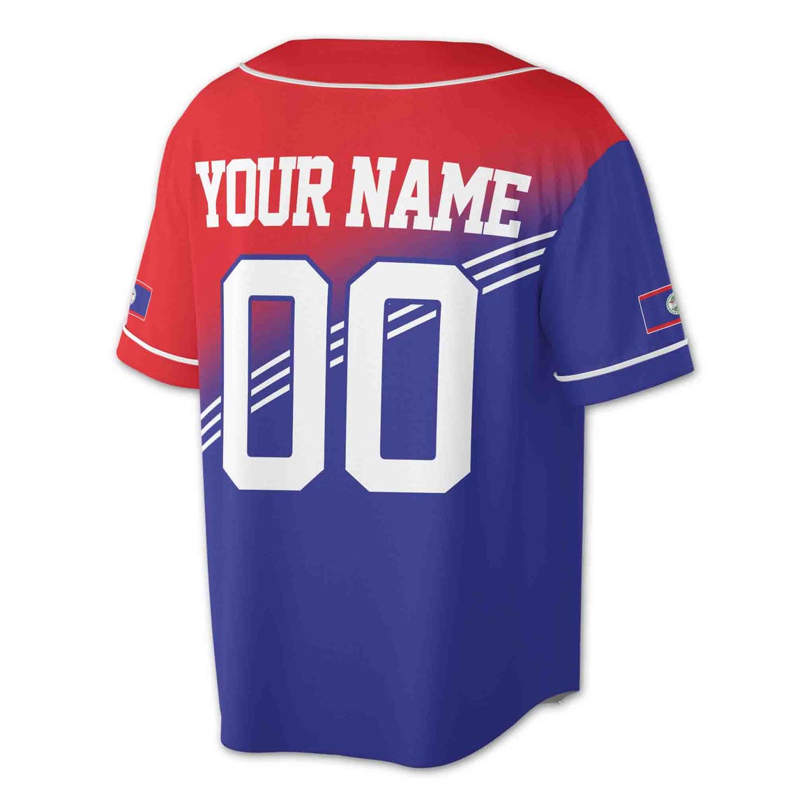 Personalized Belize Flag Baseball Jersey, Custom Name Number Coat Arms ...