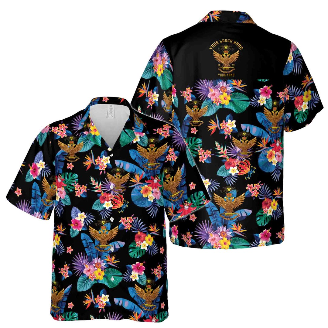Customized Scottish Rite 33 Colorful Palm Leaf Hawaiian Shirt S-5XL - Etsy