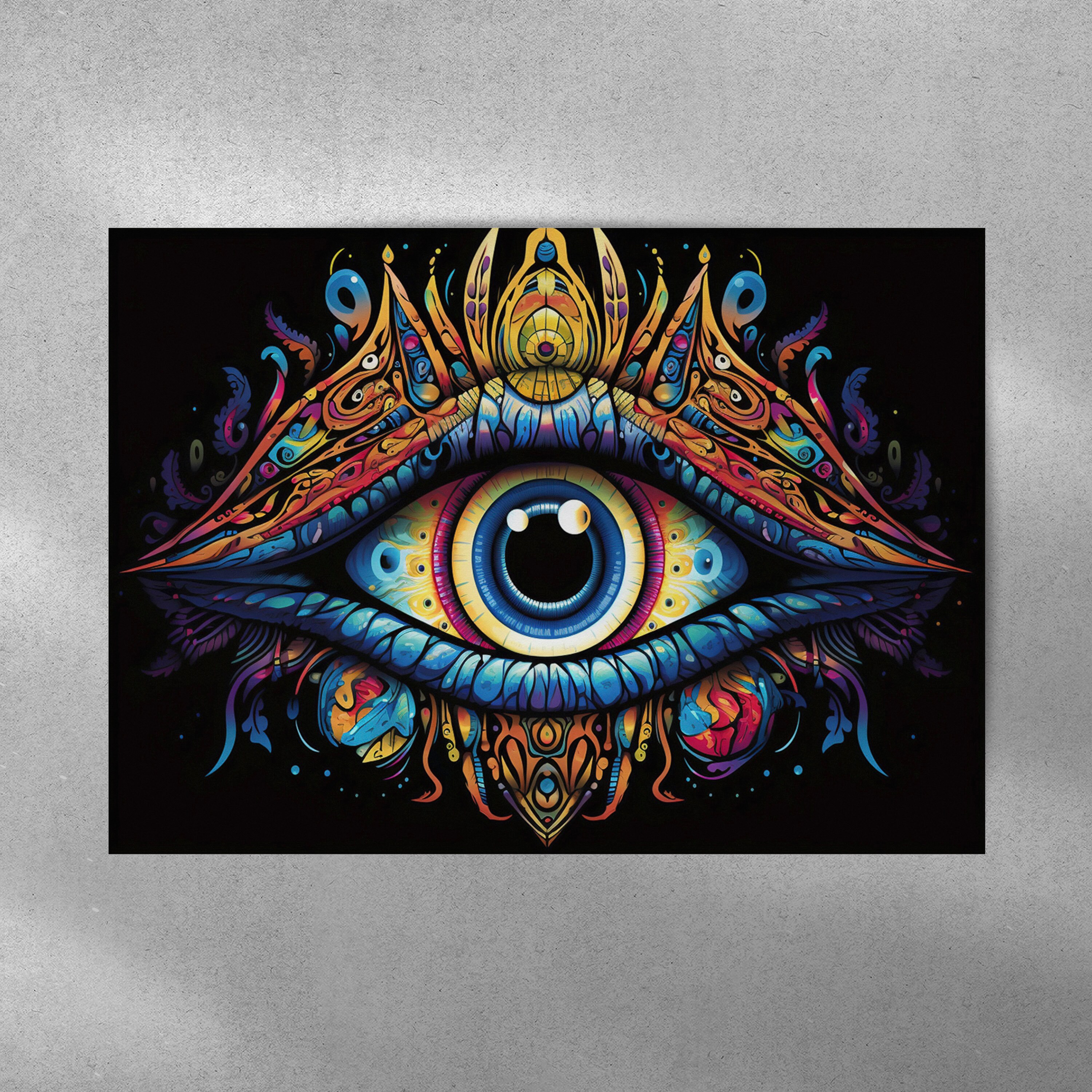 Trippy Third Eye Psychedelic Poster and Canvas - Etsy