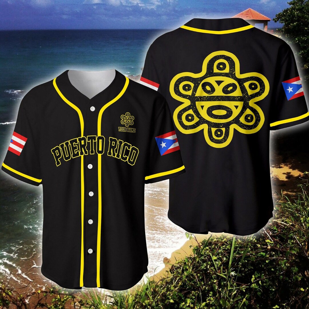 Taino Sun Puerto Rico Custom Name Baseball Jersey S-5XL - Etsy