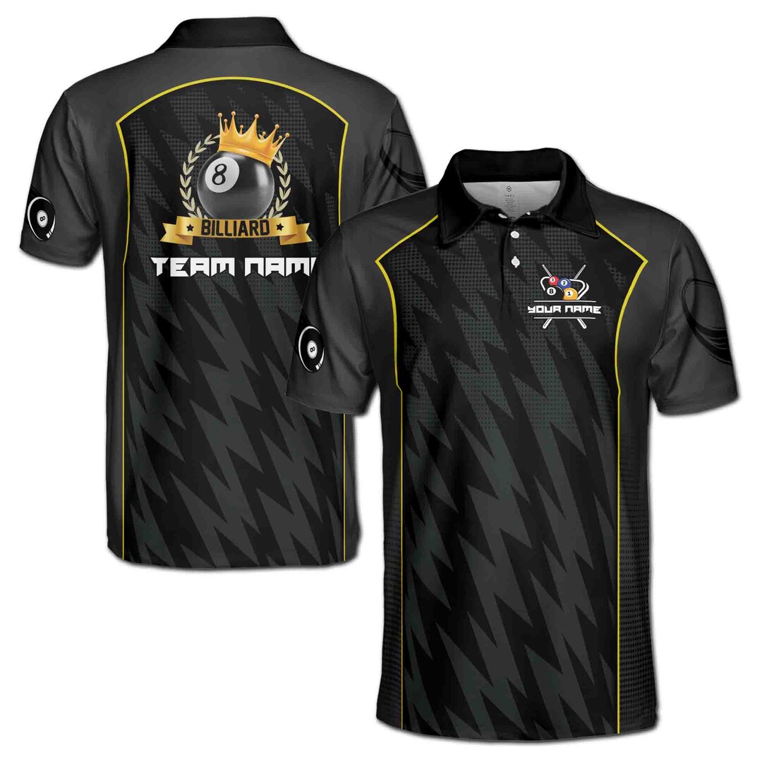 Personalized Billiard Team Name Men's Polo S-5XL - Etsy