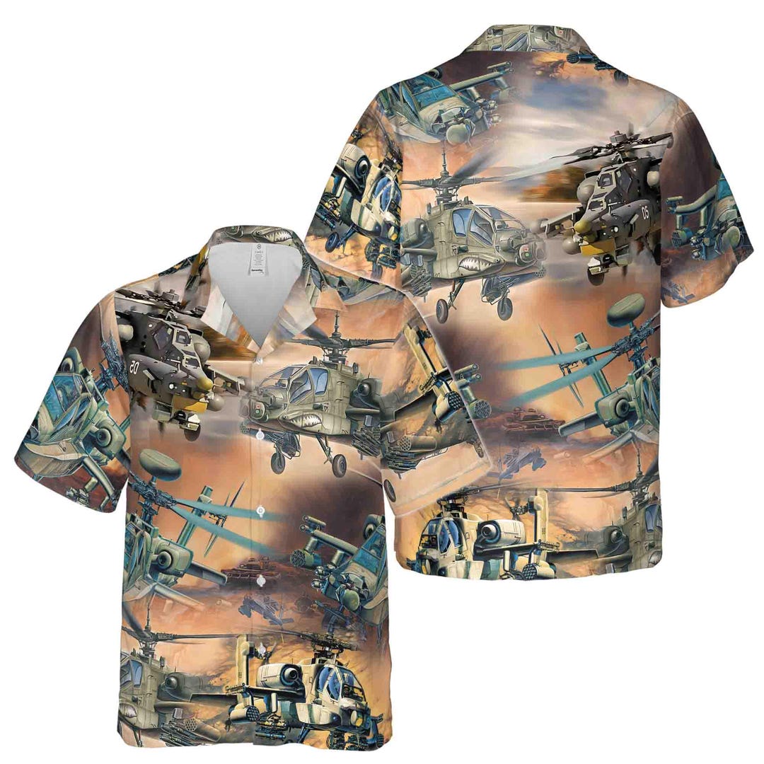 Retro Helicopter Pattern Grunge Hawaiian Shirt S-5XL - Etsy