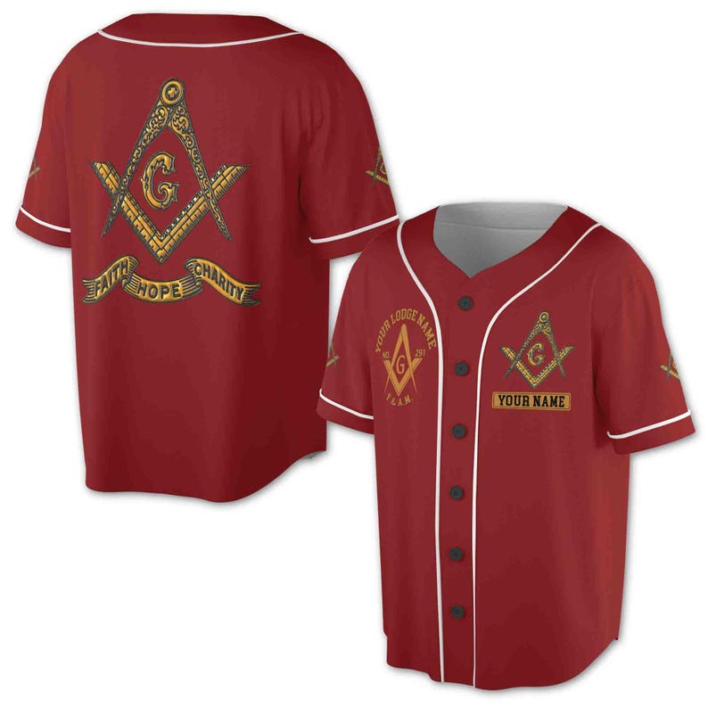 Customize Name, Lodge, Number F. & A.M. Prince Hall Freemason Baseball ...