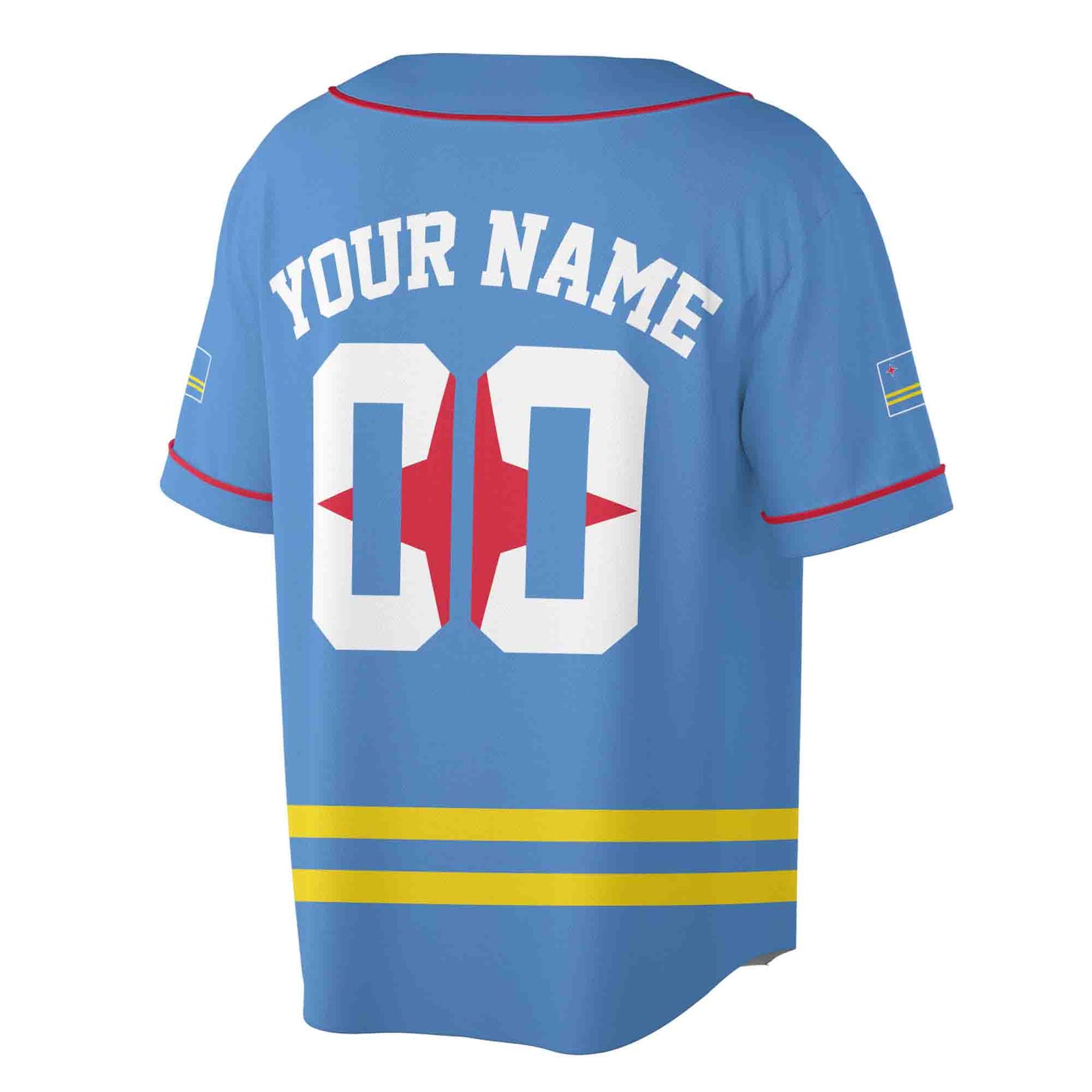 Personalized Name Number Aruba Flag Coat of Arms Patriotic Baseball ...